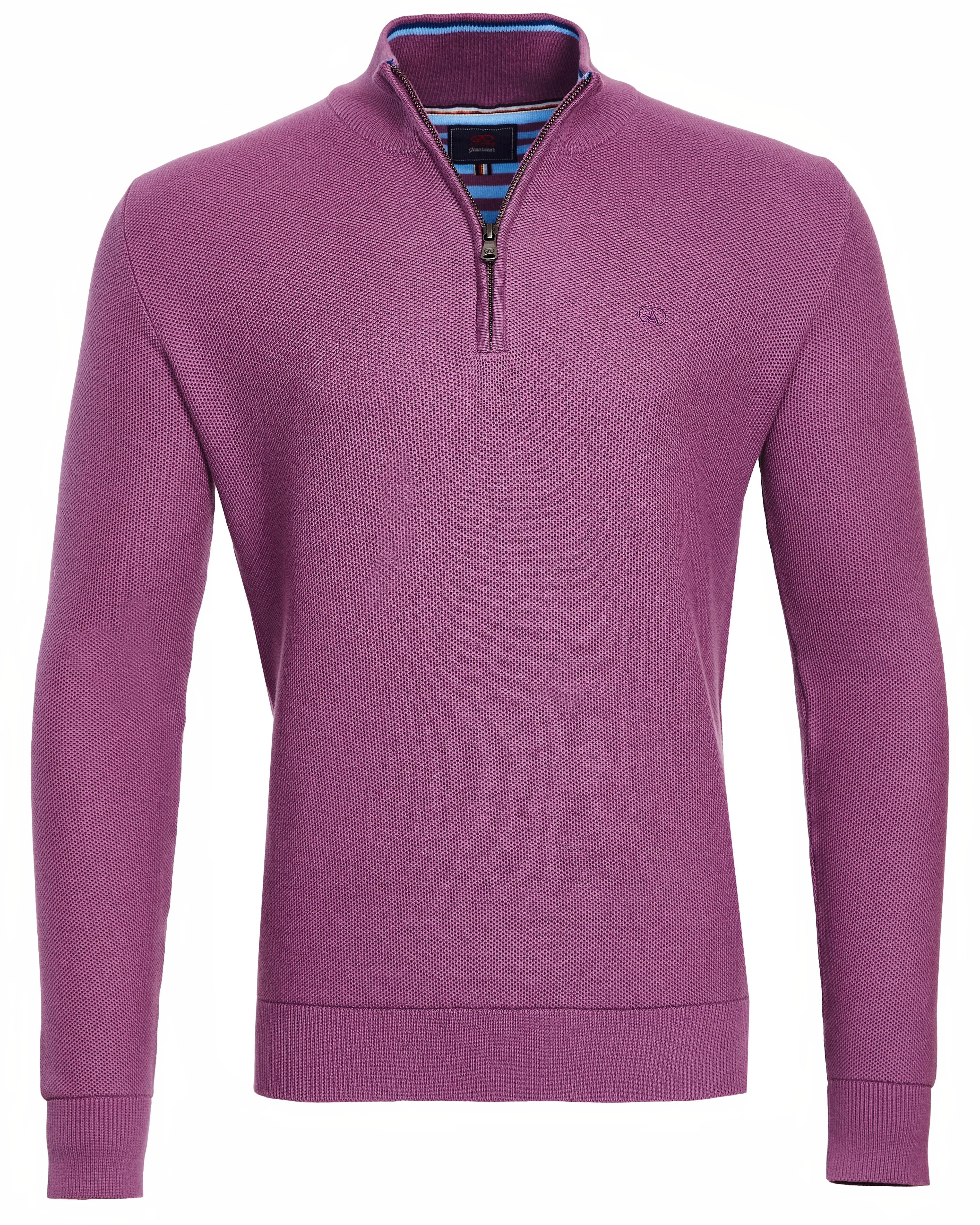 Andre Lyon Half Zip Sweater - Grape – Watson Menswear