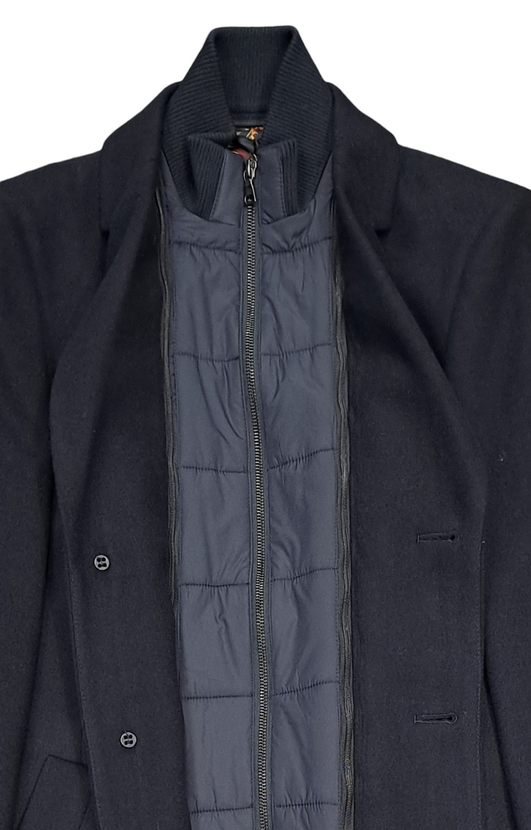 White Label Aron Overcoat - Navy – Watson Menswear