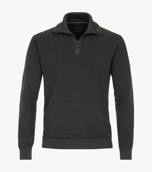 Casa Moda Troyer Half Zip Sweater 301 - Dark Green – Watson Menswear