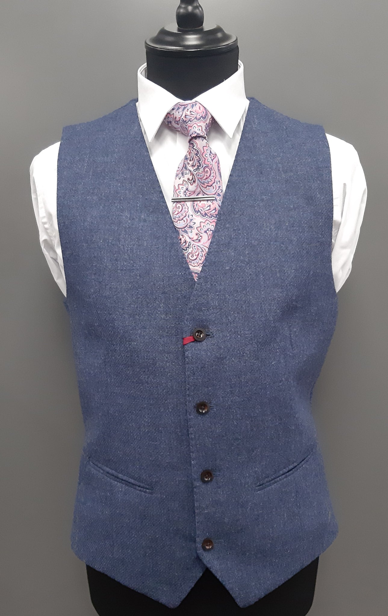 Herbie Frogg Wool Waistcoat - Blue – Watson Menswear