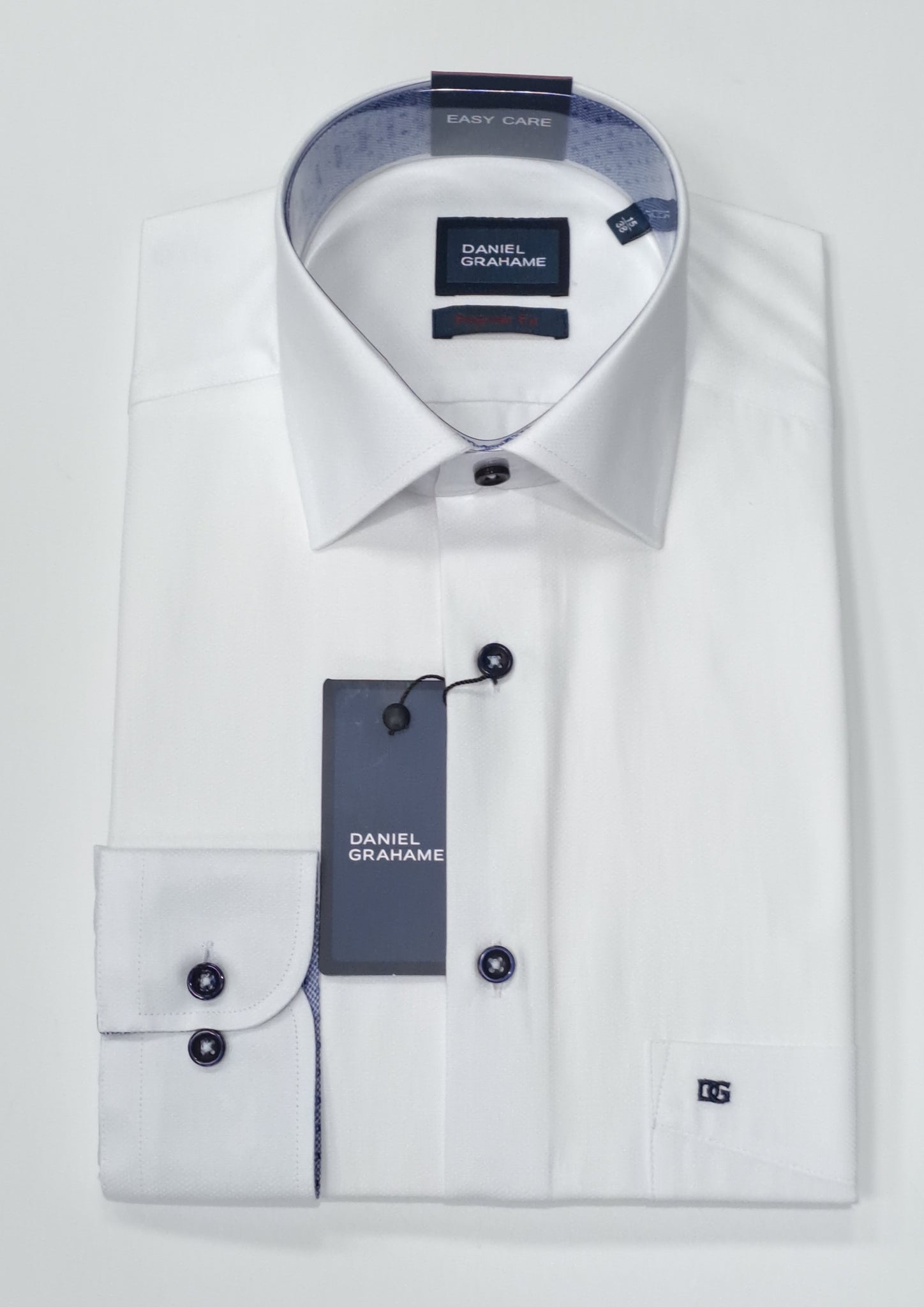 Daniel Grahame Regular Fit Long Sleeve Shirt - White – Watson Menswear